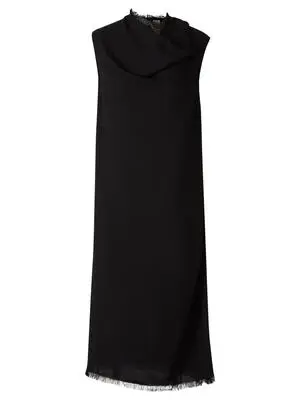 TOTEME Frayed Midi Dress - Black