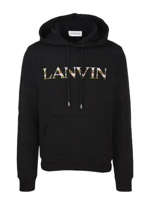 LANVIN Logo Hooded Sweater - Black