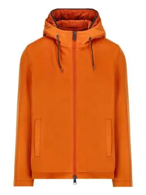 Herno Zip-up Hooded Padded Jacket - Orange
