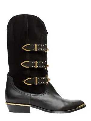 Isabel Marant Étoile Mexia Buckled Boots - Black