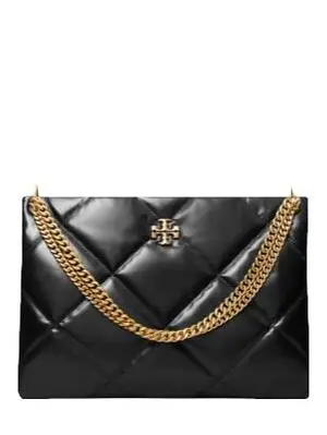 Tory Burch Kira Diamond Quilt Satchel Bag - Black