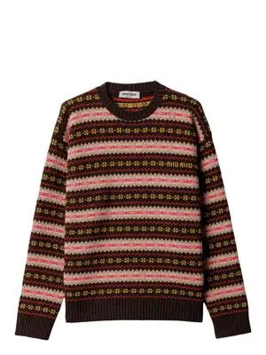 Miu Miu Crewneck Knitted Jumper - Dark Brown