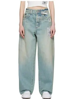 Mihara Yasuhiro Logo-patch Straight-leg Jeans - Gray