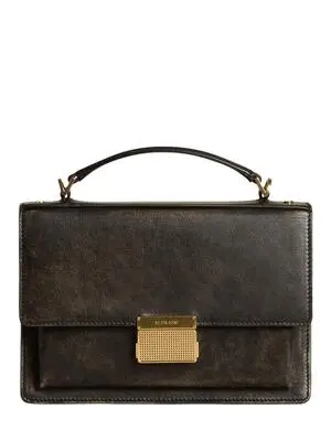 GOLDEN GOOSE Venezia Top Handle Bag - Black
