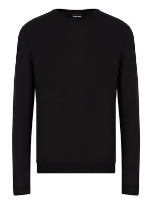Giorgio Armani Crewneck Long-sleeved Jumper - Black
