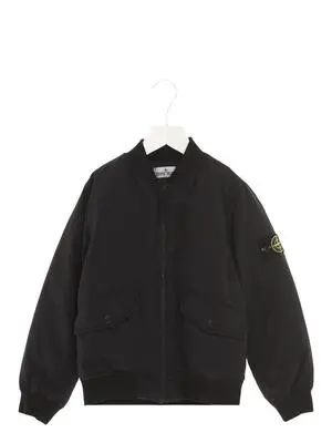 Stone Island Stone Island Compass Patch Feather-Down Bomber Jacket Black