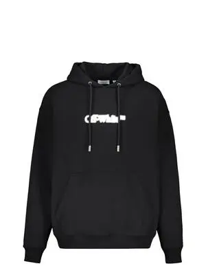 Off-White Brushed Arrow Logo Hoodie - Black