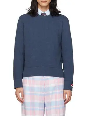 Thom Browne Round Neck Knit Jumper - Blue