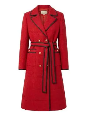 Gucci Double-breasted Belted Waist Coat - Red