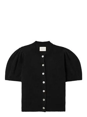 DÔEN Puff-sleeve Cardigan - Black