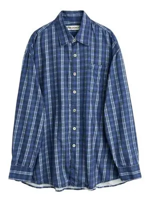 Our Legacy Our Legacy Check Pattern Curved-Hem Shirt No