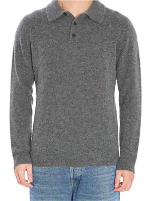 ROBERTO COLLINA Knitted Polo Shirt - Gray