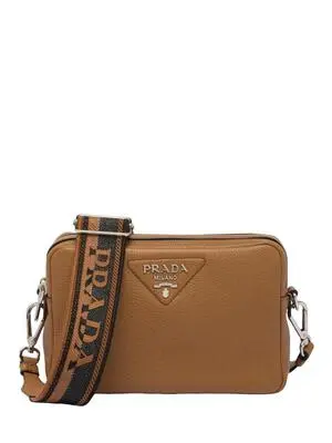 Prada Leather Bag With Shoulder Strap - Brown