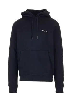 Off-White Logo Hooded Sweater - Black