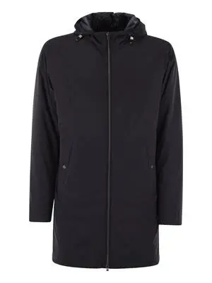 Herno Hooded Zip-up Casual Jacket - Black