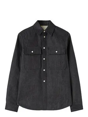 JIL SANDER Denim Overshirt - Black