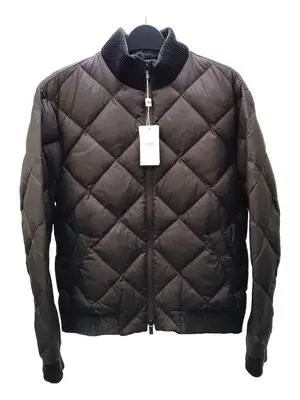 Emporio Armani Quilted High-neck Down Jacket - Black