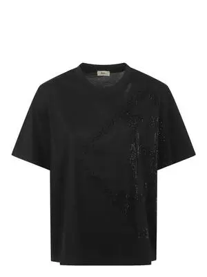Herno Embellished Crewneck T-shirt - Black