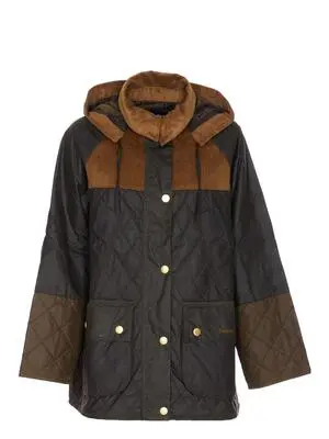 Barbour Panelled Waxed Parka - Black