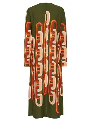 LA DOUBLEJ La Double J Chain Print Midi Dress