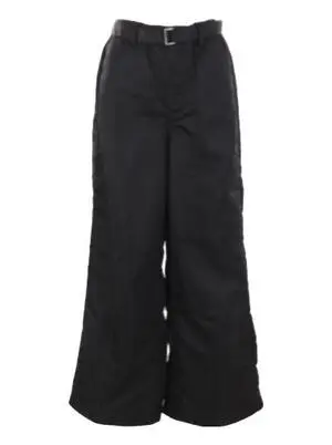 Sacai Wide-leg Belted Cargo Trousers - Black