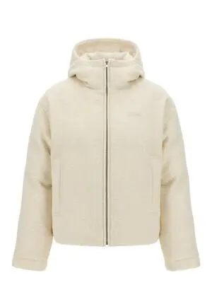 Gucci Logo Lettering Bouclé Jacket - White