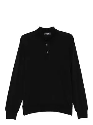 GRAN SASSO Long Sleeve Buttoned Knitwear - Black