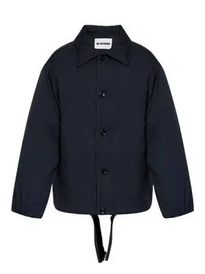 JIL SANDER Buttoned Padded Jacket - Navy Blue