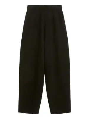 Max Mara Ribbed Waist Jersey Trousers - Black