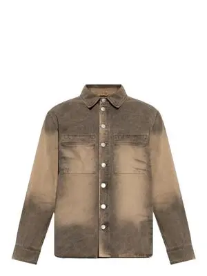 MISBHV Distressed Denim Shirt Jacket - Brown