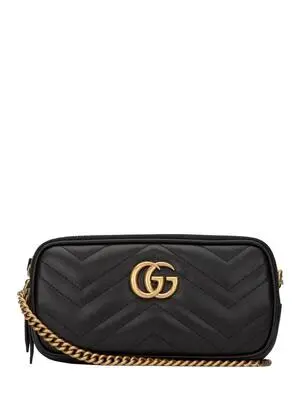 Gucci Gg Marmont Mini Chain Bag - Black