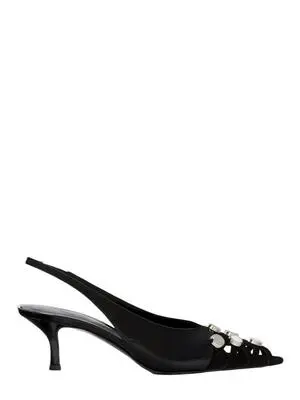 Attico The Fiona Slingback Pumps - Black