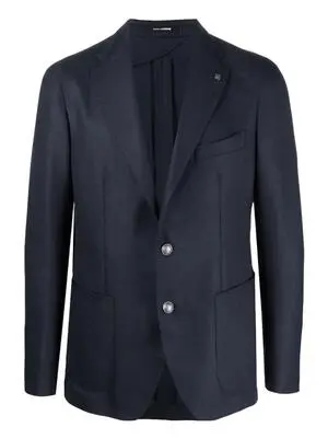 Tagliatore Notched-lapels Single-breasted Blazer - Black