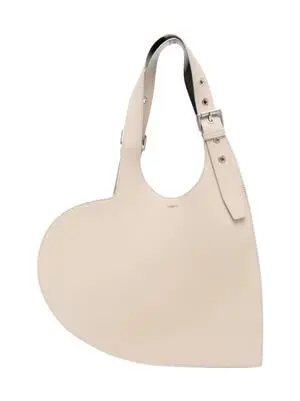 Coperni Coperni Buckled Heart Tote Bag Beige