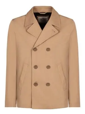 Herno Double Breasted Pea Coat - Nude