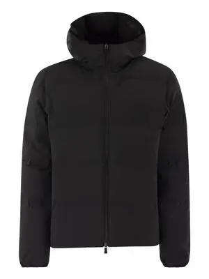 Herno Short Down Jacket With Hood - Black
