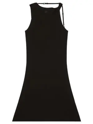 COURREGES Jersey Strap-detail Mini Dress - Black