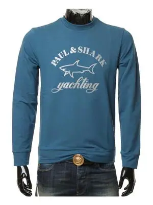 PAUL  SHARK Paul & Shark Yachting Logo Crewneck Sweater - Blue