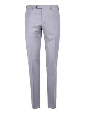 Incotex Incotex Belted Wool-Blend Pants Gray