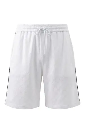 Gucci Gg Monogram Drawstring Shorts - White