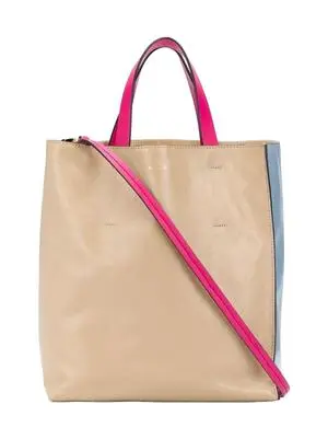 Marni Color-blocked Tote Bag - Nude