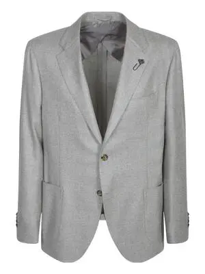 LARDINI Single-breasted Tailored Blazer - Grey