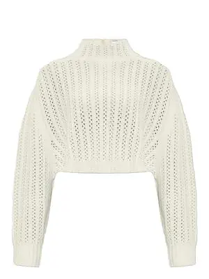 MAX MARA Max Mara Hodeida High Neck Cropped Cardigan