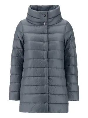 Herno Herno Amelia High-Neck Quilted Jacket Gray