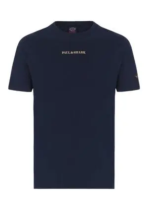 PAUL  SHARK Logo Pattern T-shirt - Black