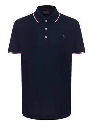 PAUL  SHARK Logo Short-sleeved Polo Shirt - Black