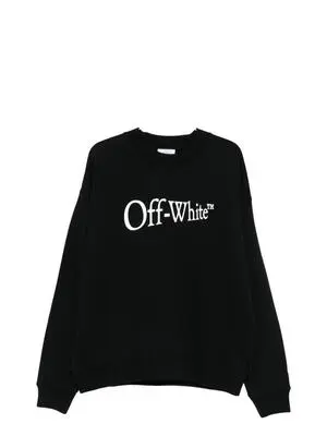 Off-White Logo Printed Crewneck Sweatshirt - Black