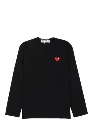 Play Comme Des Garcon Long Sleeve T-shirt - Black