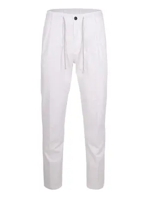 Eleventy Drawstring Tapered Trousers - White