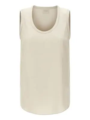 Brunello Cucinelli Brunello Cucinelli Sleeveless Scoop Neck Top Beige